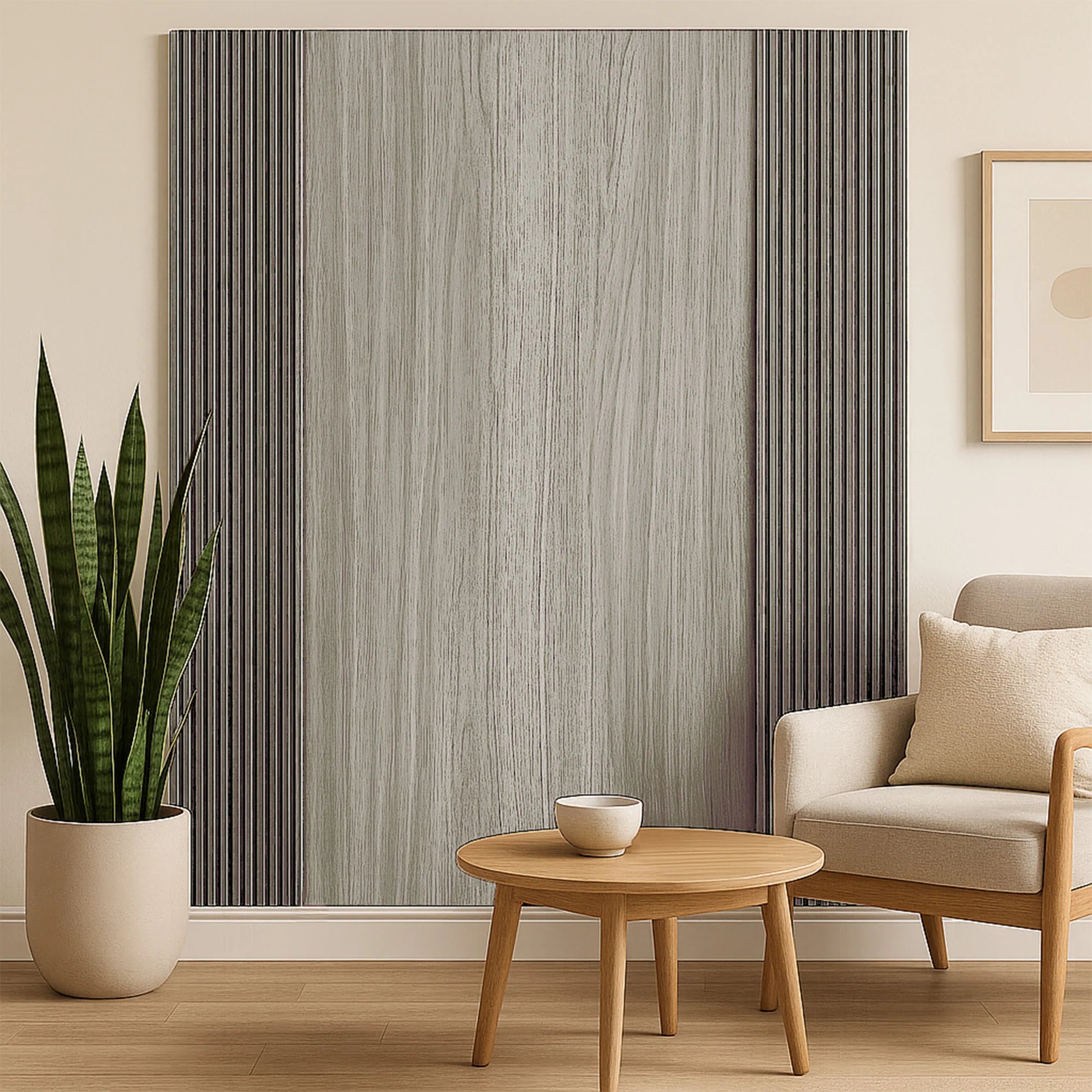 WPC Wood Effect Wave Style Wall Panels 15.9cm × 235cm (Pack of 10 ...
